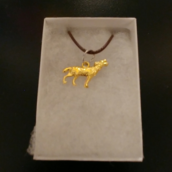 Jewelry | Gold Howling Wolf Necklace | Poshmark